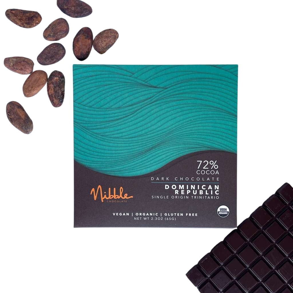 Dark Chocolate Dominican Republic 72% Organic | Nibble – Nibble Chocolate